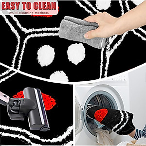 Dice Rug, Cool Dice Decor Mat, Unique Aesthetic Retro Small Area Rugs, Machine Washable Non-Slip Tufted Dice Rugs for Bathroom Bedroom Kitchen Y2K Room Decor (31.5" X 47.2" Black)