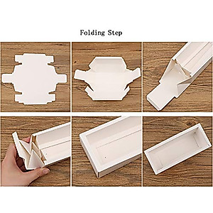 Macaron Packaging Box Macaron Gift Giving boxes, Pastry Boxes, Chocolate Dessert Treat Packaging with Clear Window (WHITE 8)