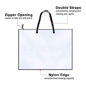 LKIRYUF Project Bag Heavy Duty Poster Bag With Carry Handles Waterproof Artist Carry Bag For Artists