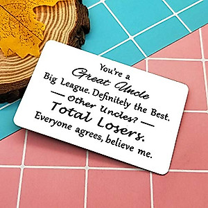 Father Day Gift for Uncle Engraved Wallet Card Insert for My Uncle Metal Wallet Insert Card Gift from Nephew Niece to Uncle Christmas Birthday Gift for Men Gift for Valentine Present for Uncle Brother