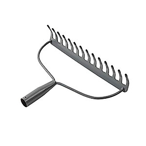HOSKO 5FT Bow Rake，60 inches L Handle x 13.5 inches W Head Metal Bow Rake with Heavy Duty Construction for Gardening, Land Management, Yard Work, Farming and Outdoor