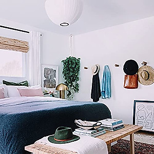 FANATU Wooden Coat Hook Wall Mounted (6 Packs) Hat Hooks, Single Coat Hat Rack Wall Mount, Wood Coat Hanger for Hanging Hat, Towel, Bag, Rope (Dark Grey, 3" Set 6)