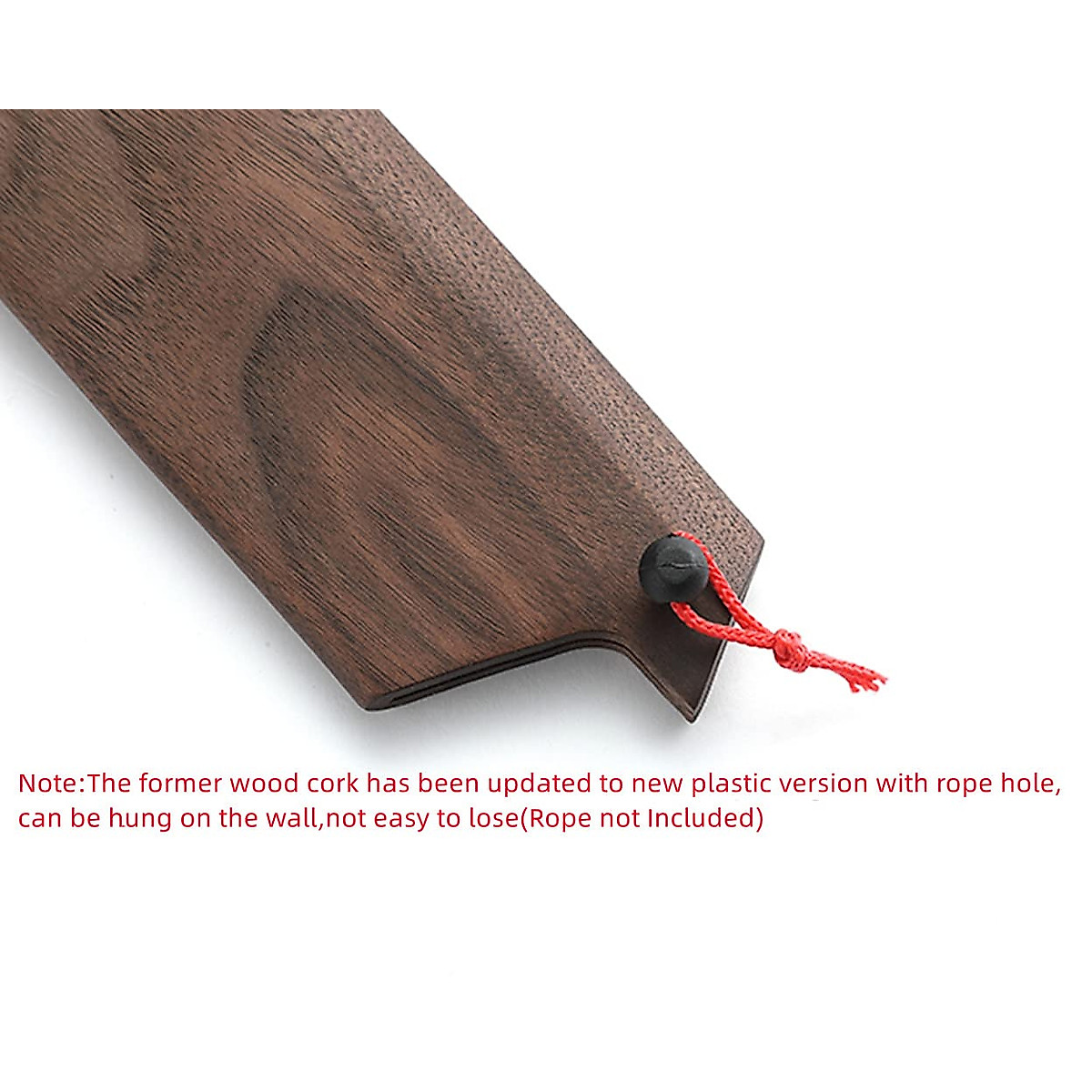 Aibote Handmade Natural Black Walnut Univeral Japanese Sashimi Knife Sheath Wooden Cover Chef Knives Cases Holders Protectors for Yanagiba Sujihiki Slicer(9.5 inch)