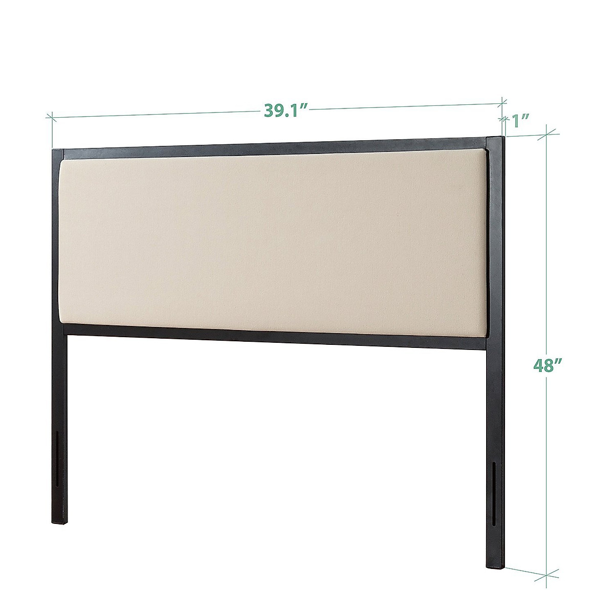 ZINUS Kendal Upholstered Headboard Easy Assembly, Twin, Taupe