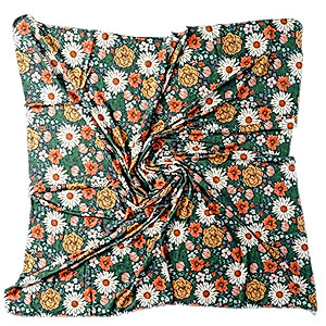 Konssy Baby Girl Newborn Receiving Blanket with Headband Set Baby Swaddle Nursery Swaddle Wrap