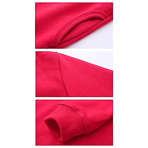 HAXICO Unisex Children Solid Zip-Up Hooded Sweatshirt Toddler Baby Boys Girls Classic Hoodie Cotton Tops Blouse Red, 3T