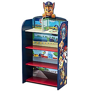 Delta Children Wooden Playhouse 4-Shelf Bookcase for Kids, PAW Patrol