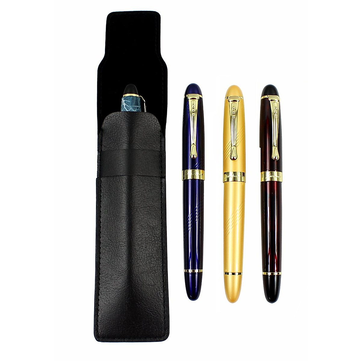 4 PCS in Set Gullor 450 Fountain Pen in 4 Colors (Elegant Colors) with Pen Pouch