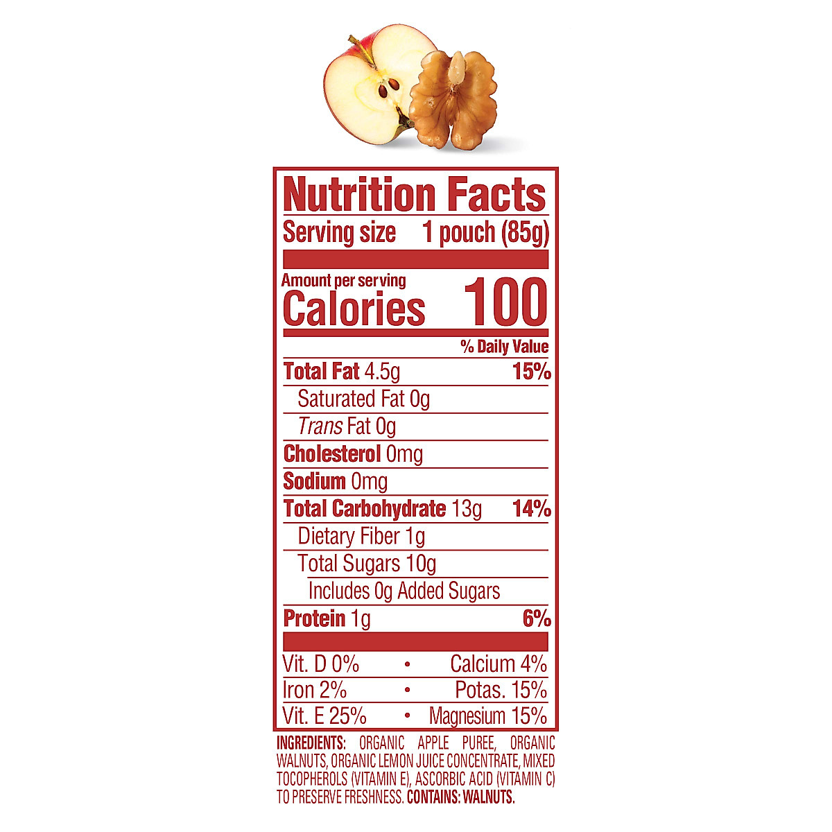 Happy Baby Organics Nutty Blends, Apple & Walnut Butter, 3 Ounce (Pack of 8)