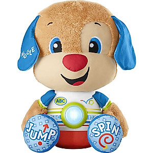 Fisher-Price Laugh & Learn Toddler Learning Toy So Big Puppy Musical Plush with Smart Stages Content for Ages 18+ Months