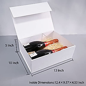 LIFELUM Magnetic 13 x 10 x 5 inch Extra Large Gift Box with Lids for Presents Valentine's Day Contains Card, Ribbon, Shredded Paper Filler for Gift Packaging (1 Pcs)