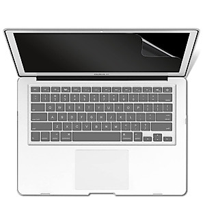 IBENZER Compatible with Old Version MacBook Air 13 Inch Case (2017-2010 Release), Models: A1466/A1369, Plastic Hard Shell Case with Keyboard & Screen Cover for Mac Air 13, Crystal Clear, A13CYCL+2
