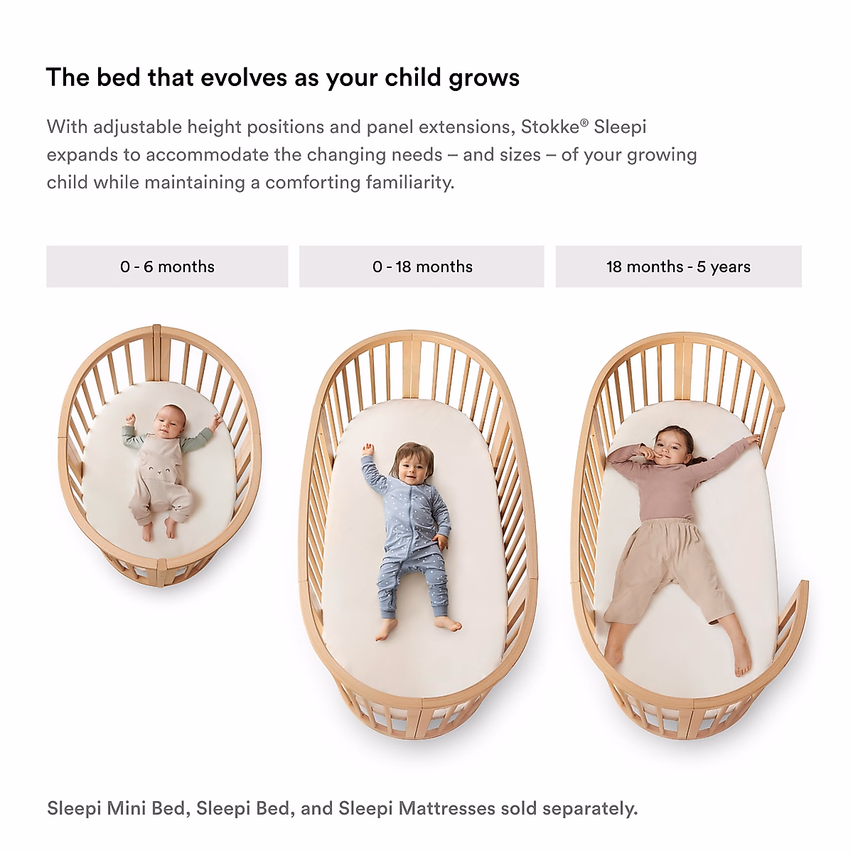 Stokke Sleepi Mesh Liner, White - Breathable 3D Mesh for Safe Sleep - Compatible with Stokke Sleepi Crib/Bed - Machine Washable
