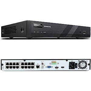 ONWOTE 16 Channel 4K PoE Security NVR Video Audio Recorder, Support 8MP 5MP 4MP 1080P, 16CH NVR with NO Hard Drive, Support up to 20TB with 2 Storage Bays, 16-CH Simultaneous Playback