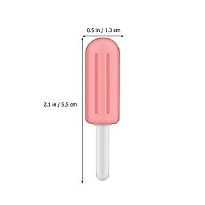 Healifty Chewies for Aligners 6 Pcs - Popsicle-shaped Silicone Chewies with Grip Handles, Aligner Chompers Mouth Care Tool (Original, Strawberry, Mint)