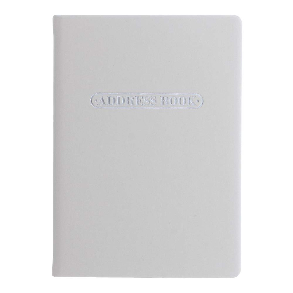 Letts Pastel A6 Address Book, White Paper, 192 Pages, 5.75 x 4.125 x 0.375 inches, Stone (B090035)