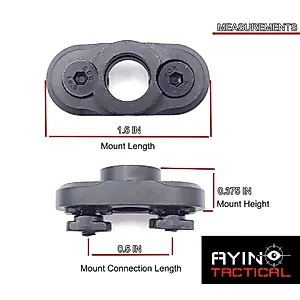 Two Point Sling with Push Attachment, Quick Thumb Loop Adjustment, and Sling Swivels - Color Options Available | AYIN (Black)