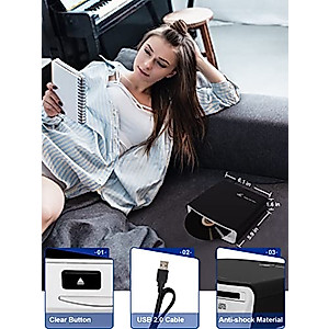 External Universal CD Player for Car - LEHWEY Portable CD Player with Extra USB Extension Cable, Plugs into Car USB Port, Laptop, TV, Mac, Computer, for Android 4.4 and Above Navigation