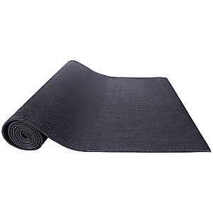 Fitvids All-Purpose 1/4-Inch High Density Anti-Tear Exercise Yoga Mat with Carrying Strap, Black