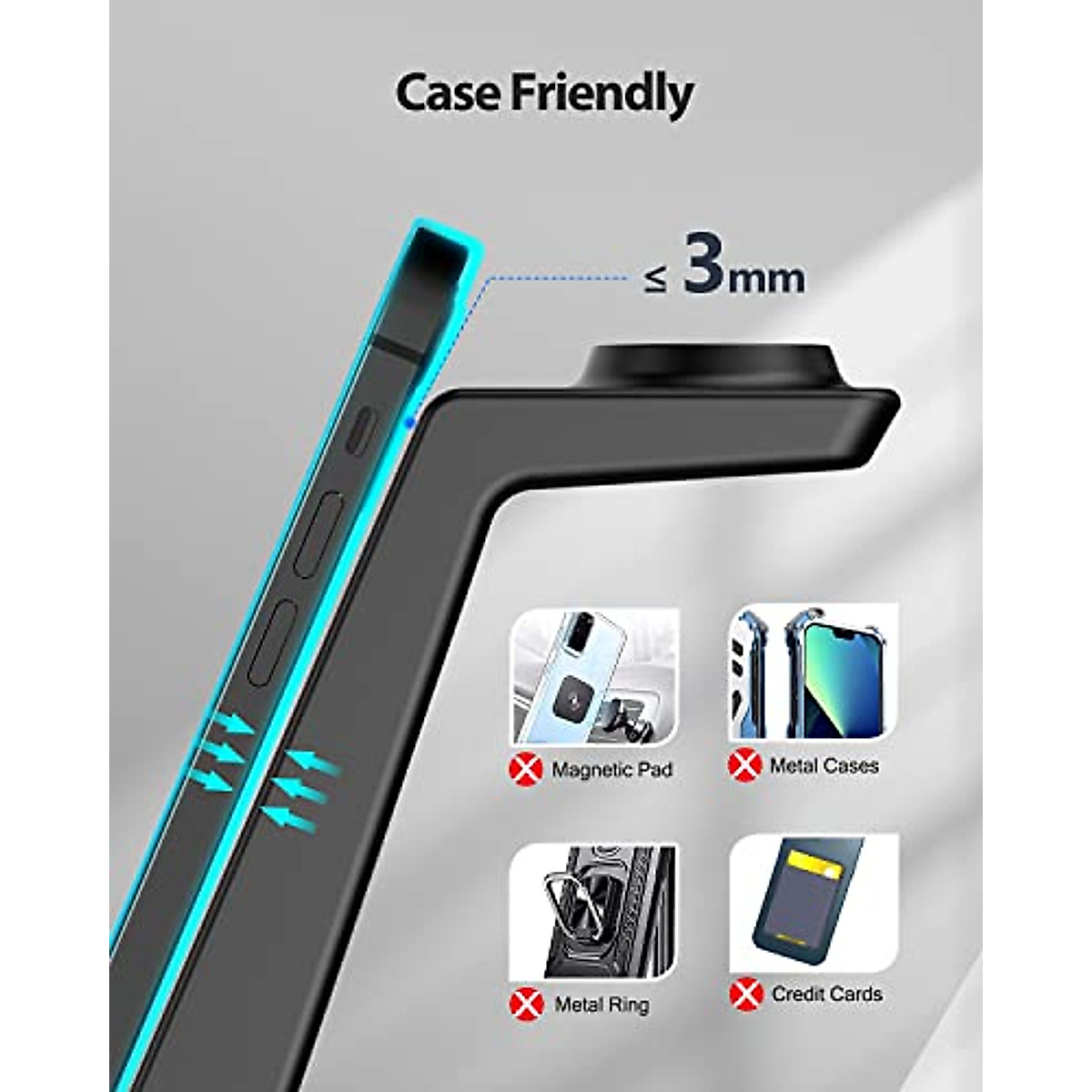 Wireless Charging Station,4 in 1 Fast Charging Station with Alarm Clock,Wireless Charger for iPhone 13/12/11/Pro/Max/XR/XS/X/8 Plus/Samsung, for AirPods Pro/3/2,Apple Watch 7/6/5/SE/4/3/2,with Adapter