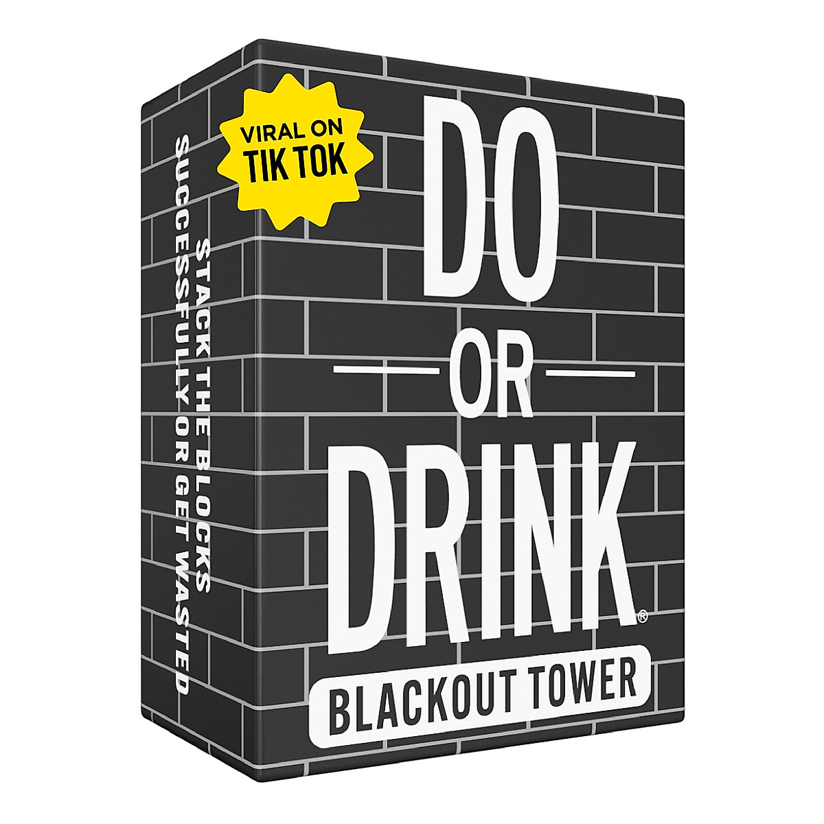 Do or Drink Blackout Tower Drinking Game - Adult Party Game with 54 Blocks and Challenges - Fun Drunk Game for Game Night - Great Gift for Pregames, Bachelorettes, Couples, and More