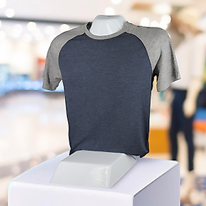 SSWBasics Economy Male White Plastic Countertop Mannequin - Fits Men's Sizes S-L