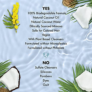 Love Beauty and Planet Volume & Bounty 100% Biodegradable Conditioner For Thin and Fine Hair Care Coconut Water & Mimosa Flower Volumizing Conditioner 0% Silicones, Parabens, And Dyes 13.5 oz