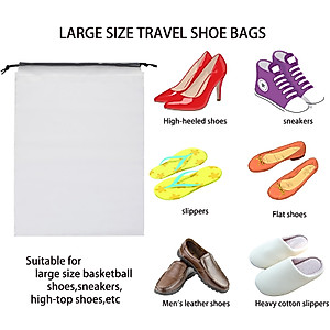 20 Pcs Travel Shoe Bags Shoe Organizer for Packing Clear Drawstring Travel Shoe Bag for Luggage