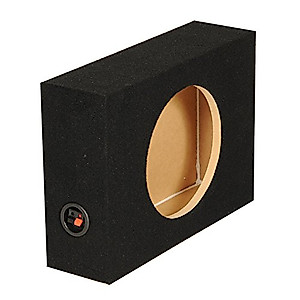 QPower Single 10 Inch Shallow Sealed Truck Subwoofer Enclosure Speaker Box and Pyle PLPW10D 1000 Watt DVC 4 Ohm Car Audio Subwoofer Speaker