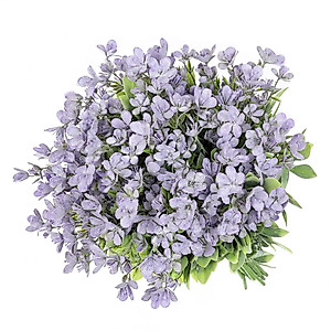 Grand Verde Wildflowers Artificial Flowers Plastic Bouquets Real Touch Faux Ranunculus DIY Home Decor Outdoors Garden Patio Balcony Wedding Decoration, Bulk 10pcs (Lilac)