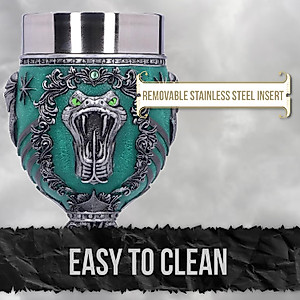 Nemesis Now Harry Potter Goblet, Hand Painted Harry Potter Collectible Chalice, Wizarding Wrold Cup, Ideal Gift for Potterheads - Slytherin