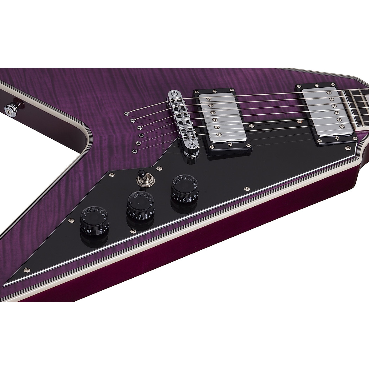 Schecter 654 V-1 Custom Solid-Body Electric Guitar, TPUR