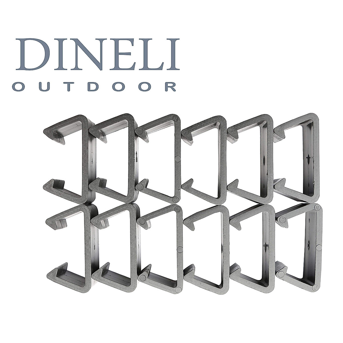 Dineli 12PCS Pack Outdoor Furniture Set Sofa Clips Patio Sectional Connectors Wicker Furniture Accessories Alignment Fasteners Non-Slip Clamps Clips for Rattan Furniture Garden Sofa
