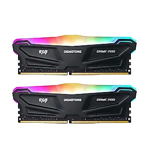 【RGB DDR4 RAM】 GIGSASTONE Game PRO 32GB Kit (2x16GB) DDR4-3200MHz PC4-25600 CL16-20-20-40 Intel XMP 2.0 AMD Ryzen 1.35V UDIMM 288 Pin Unbuffered Non ECC High Performance Gaming Desktop Memory - Black
