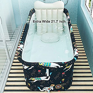 Foldable Ice Bath Tub Cold Plunge Tub for Adults 47 Inch Portable Hot SPA Bath Tub Bathtub Concise