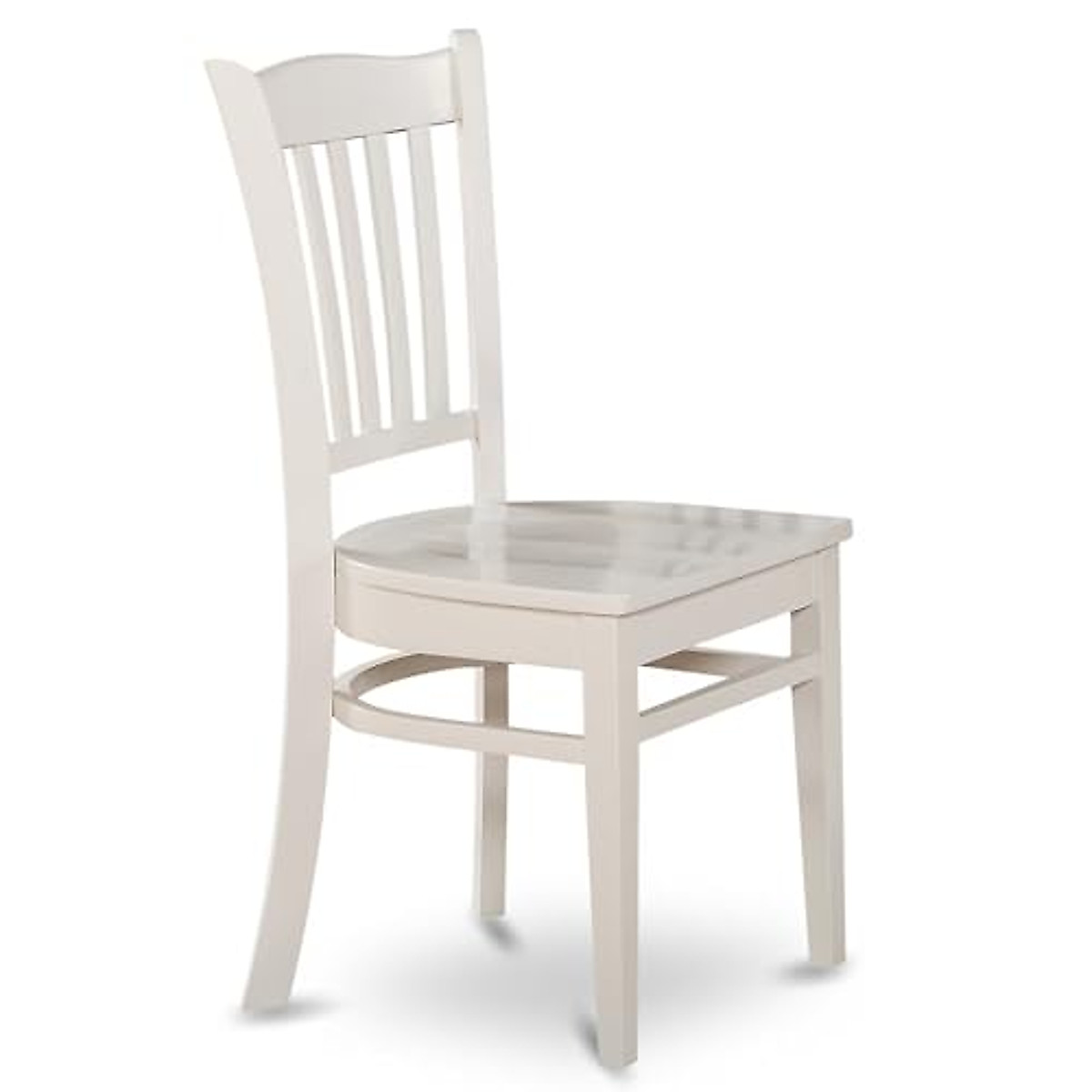 East West Furniture BOGR5-WHI-W 5 Piece Dining Room Furniture Set Includes a Round Kitchen Table and 4 Dining Chairs, 42x42 Inch, Linen White