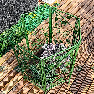 Didiseaon 6pcs Tomato Support Garden Fence Edging Orchid Support Stakes Decorative Garden Edging Lawn Fence Pot Plants Indoor Vine Plant Climbing Stand Planter Climbing Vine Fiberglass Rod