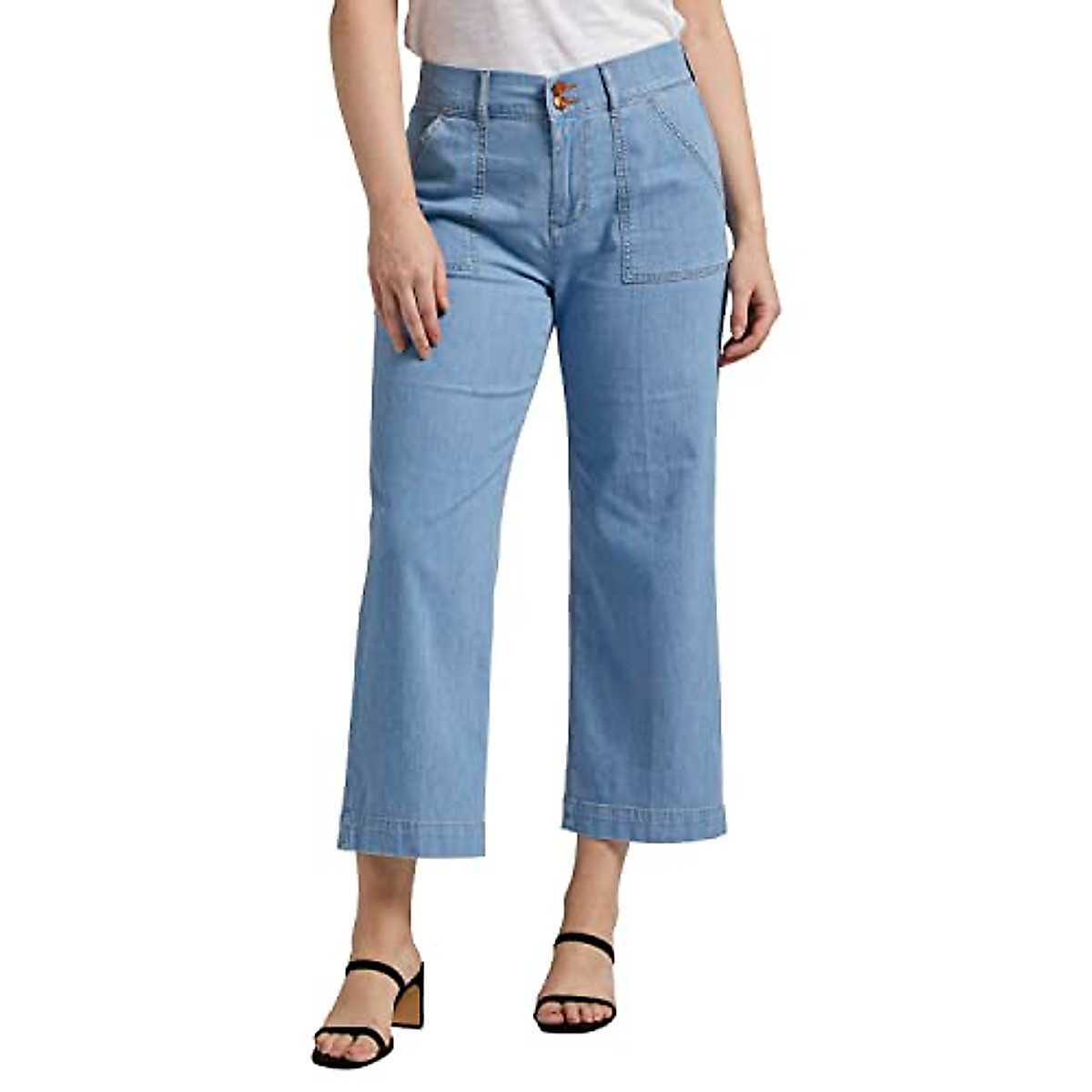 JAG Jeans Women's High Rise Cropped Utility Jeans, Palos Verde, 8