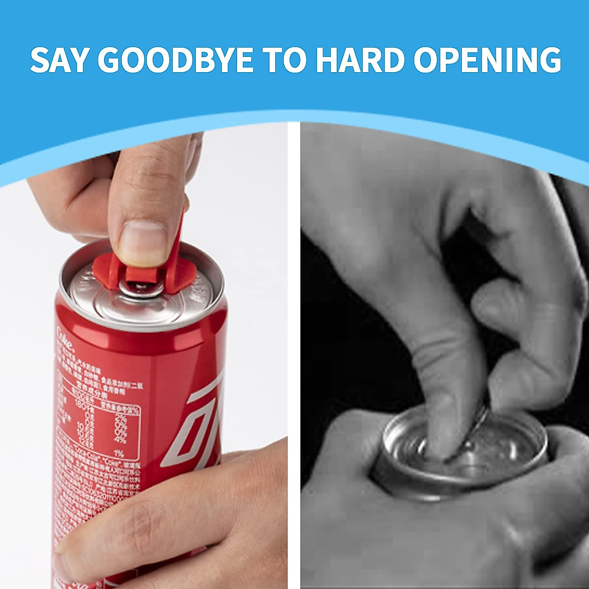 Easy Can Opener, 6-Pcs color soda beer can opener and beverage can cover protector,Premium Plastic Shields.