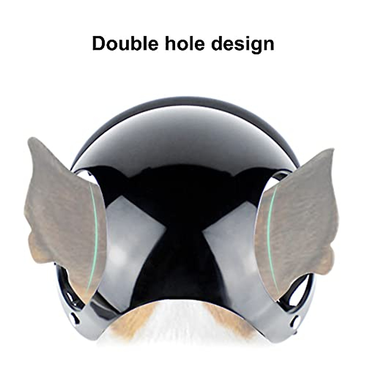 Dog Helmet, Adjustable Pet Hat Drop Resistant Outdoor Bike Pet Cap with Double Ear Holes for Small Medium Large Dogs(S/M/L)