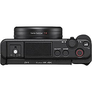 Sony ZV-1 Digital Camera (Black) (DCZV1/B) + 64GB Memory Card + Card Reader + Deluxe Soft Bag + Flex Tripod + Memory Wallet + Cleaning Kit (Renewed)