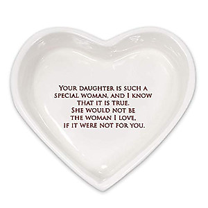Susabella - Mother of the Bride Gift from Groom, Mom Wedding Gift or Mother's Day Gift from Son In-Law - Thank You for Raising the Woman of My Dreams - Ceramic Keepsake Heart Box