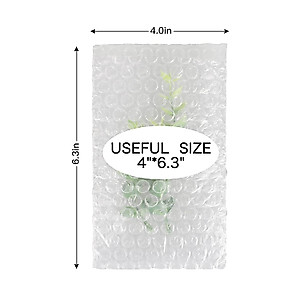 50Pcs Bubble Out Bags, 4 x 6Inches Bubble Wrap Small Bag, Double Walled Bubble Cushioning Bags for Packing Dishes Moving, Shipping, and Packing Supplies for Glasses Plates
