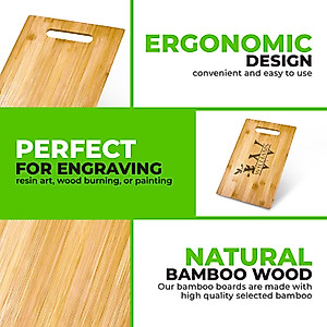 Bulk Plain Bamboo Cutting Board (Set of 12) | For Customized, Personalized Engraving Purpose | Wholesale Premium Blank Bamboo Board (Rectangular 12" X 9")