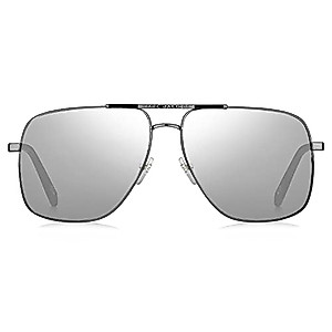Marc Jacobs Men's Marc 387/S Navigator Sunglasses, Black/Silver Mirrored, 60mm, 14mm