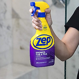 Zep Shower Tub and Tile Cleaner 32 oz ZUSTT32PF (Case of 2) - No Scrub Pro Formula Breaks up Tough Buildup on Contact