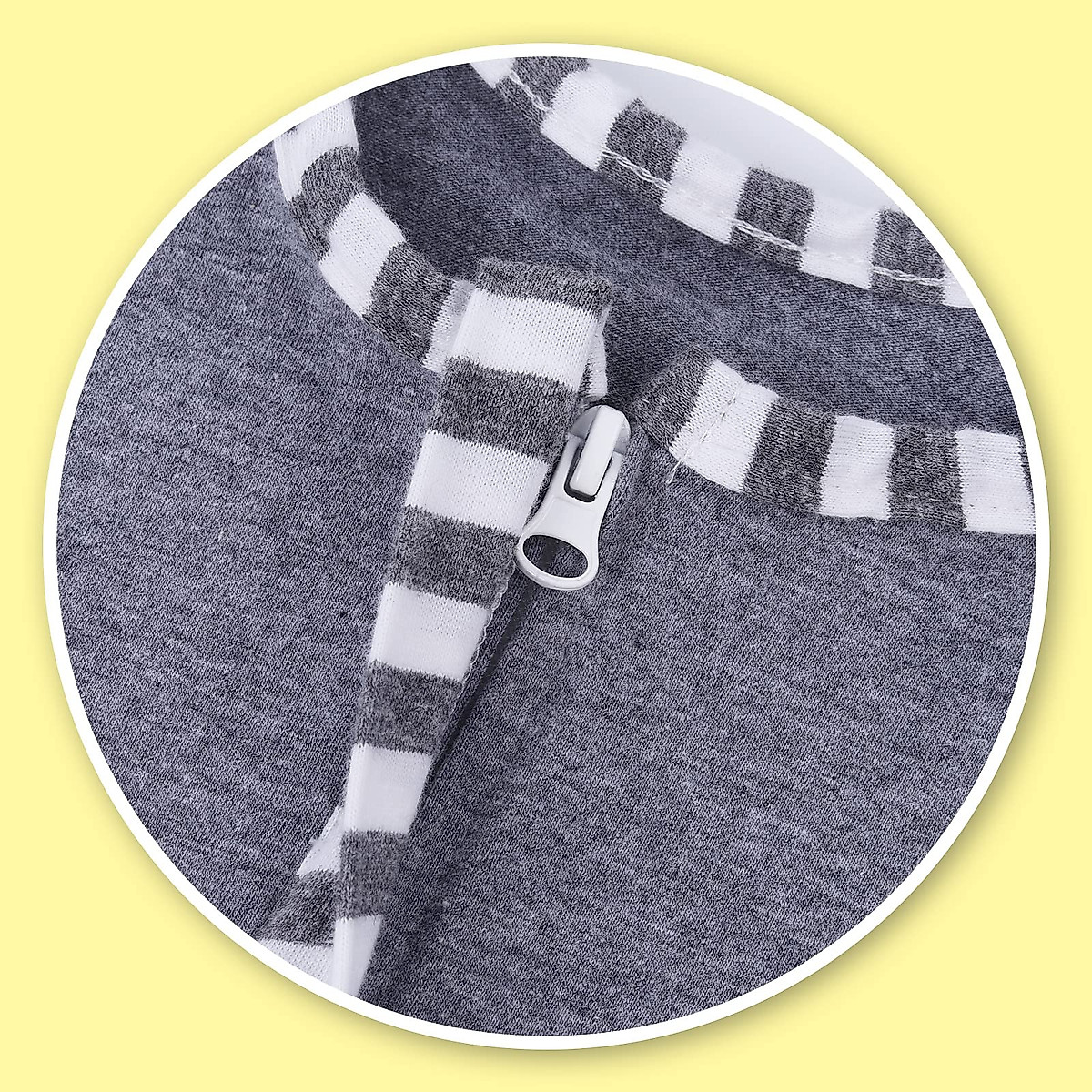 aQuooky Baby Blanket Sack with Arms Free Design,Transition to Arms Free Wearable for Newborn Girl and Boy,Medium 3-6Months, Grey Color