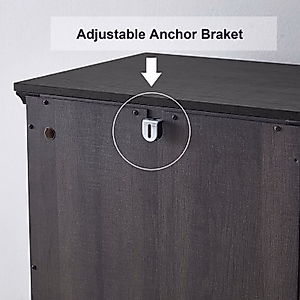 UpWiew Tilt Out Trash Cabinet Wooden, Single Door 10 Gallons, Espresso Finish+Black Top Panel
