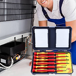 Screwdriver Set 1000V 6 Pieces Screwdrivers Insulating Screwdriver Kit 1000V Slotted Screw Screwdriver Sets Electrician Screwdriver Set