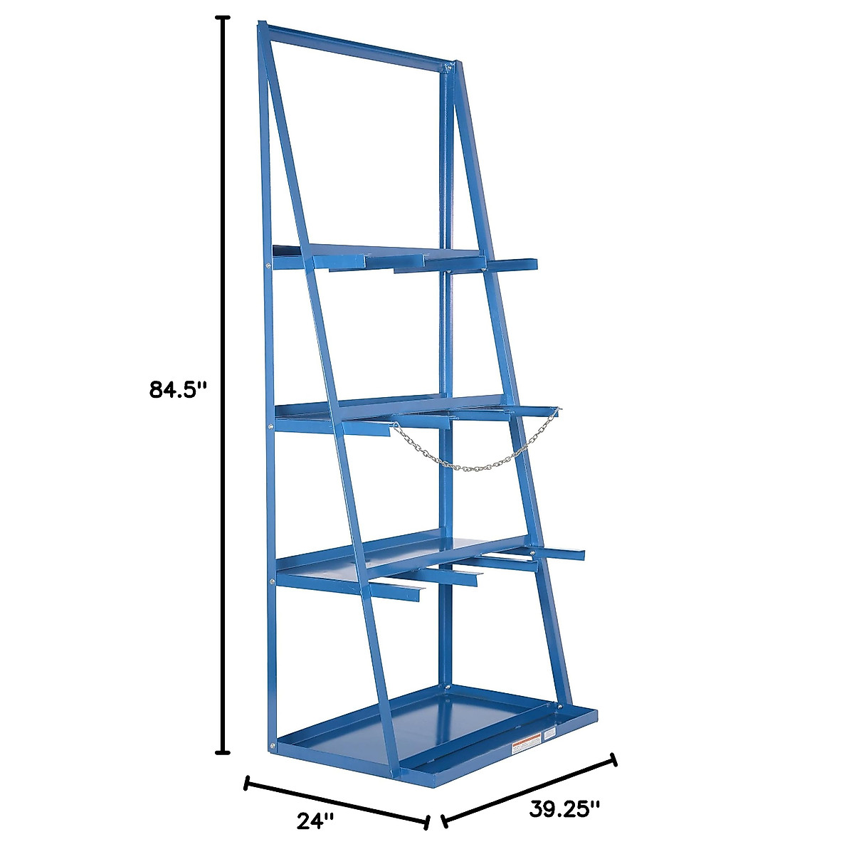 Vestil VBR-9 Vertical Bar Rack, Steel, 39-1/4" Width, 84-1/2" Height, 24" Depth, 3000 lbs Capacity